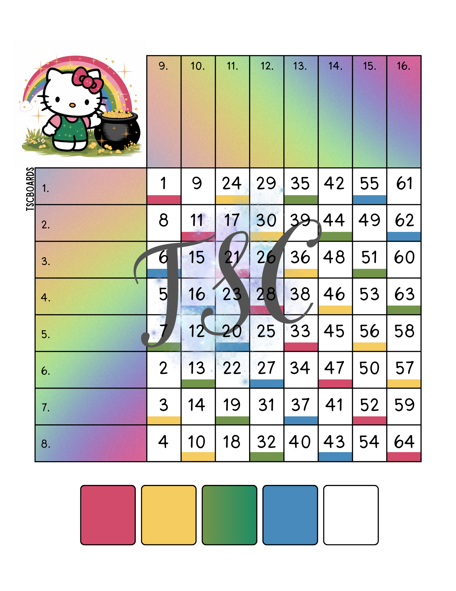Hello Kitty Rainbow Mini Grid 1-64 Ball – TSCBoards